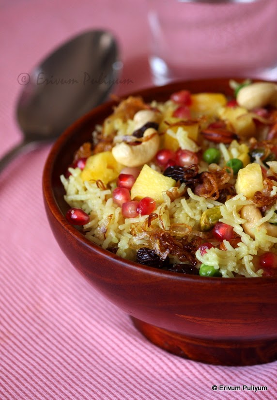 Erivum Puliyum: Kashmiri Pulao | Sweet Pulao