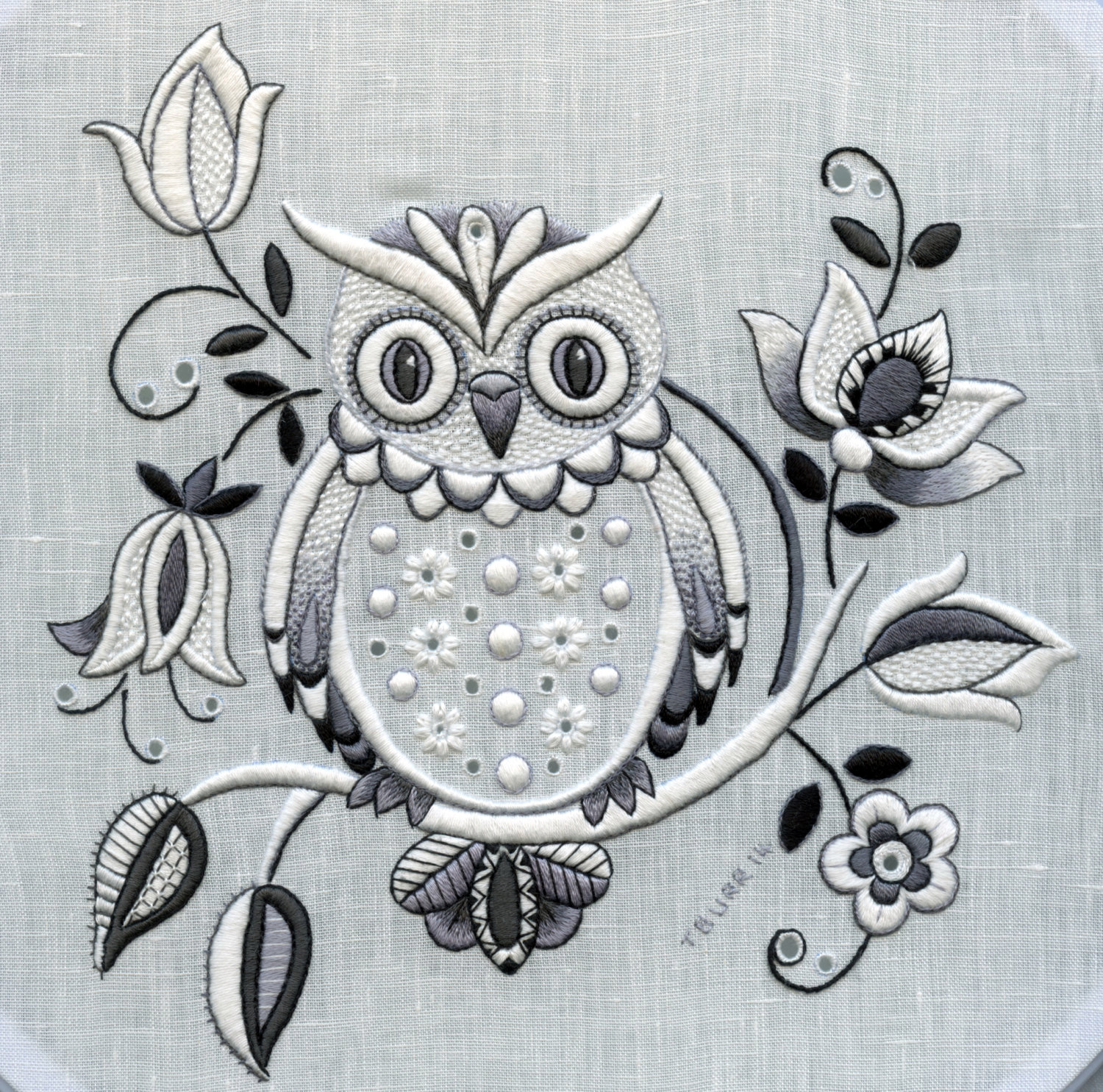 EMBROIDERY_ZENTANGLE_Tone-on-tone | Joy Design Studio