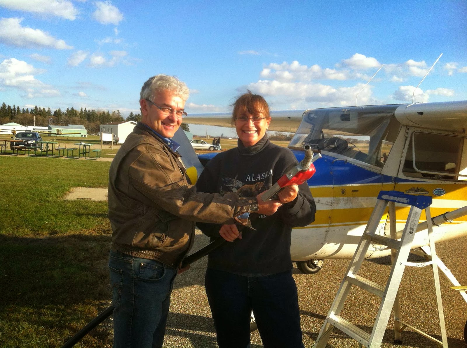RAA Club Plane with 99s Cessna 150 C-FLUG at Lyncrest Airport, Winnipeg ...