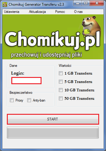 CHOMIKUJ DARMOWY TRANSFER