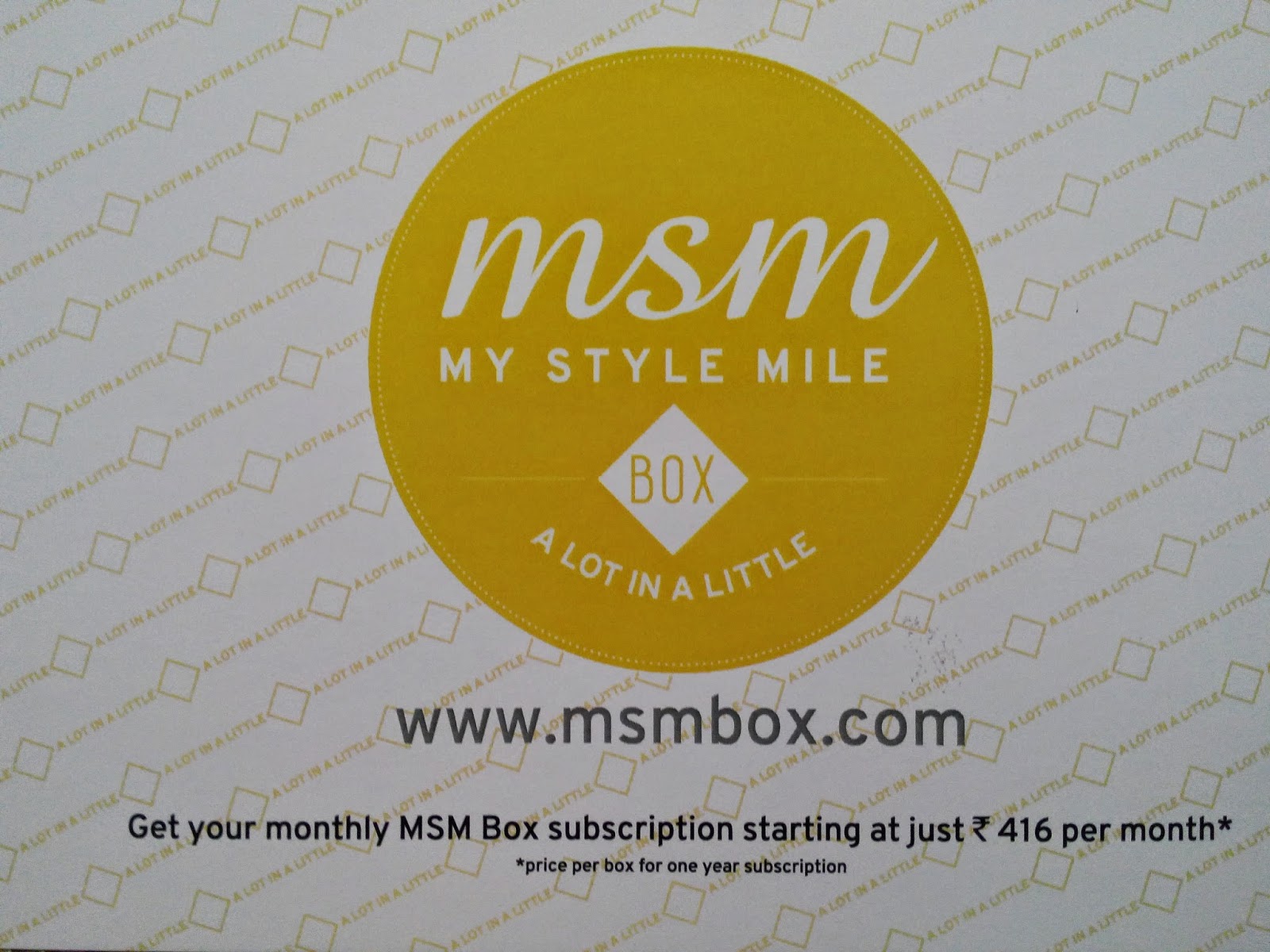 Review Haven: REVIEW: MSM Box - A Lot in a Little