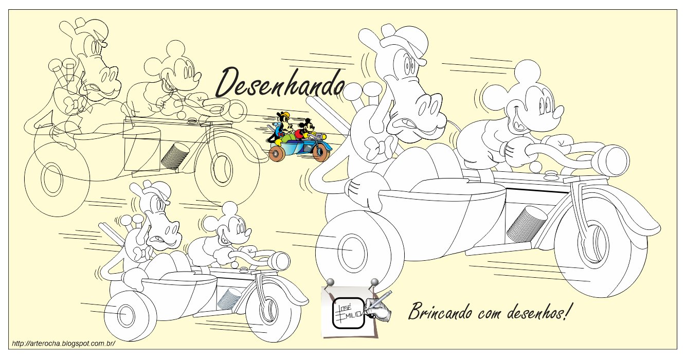 ARTEROCHA: MICKEY MOTOCICLISTA - ESBOÇO