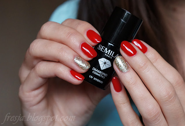 Fresja: Semilac Intense Red 027 piękna intensywna czerwień