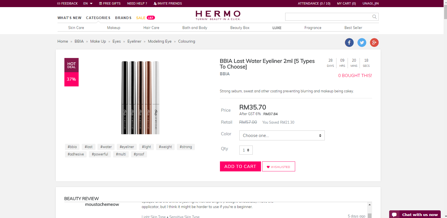 Product Review : Hermo Online Beauty Shop Malaysia