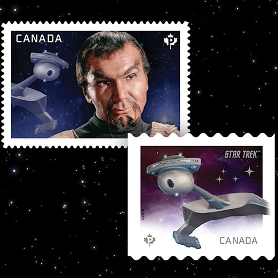 JIMSMASH ! ! !: COMMANDER KOR & KLINGON BATTLE CRUISER STAMPS (CANADA)
