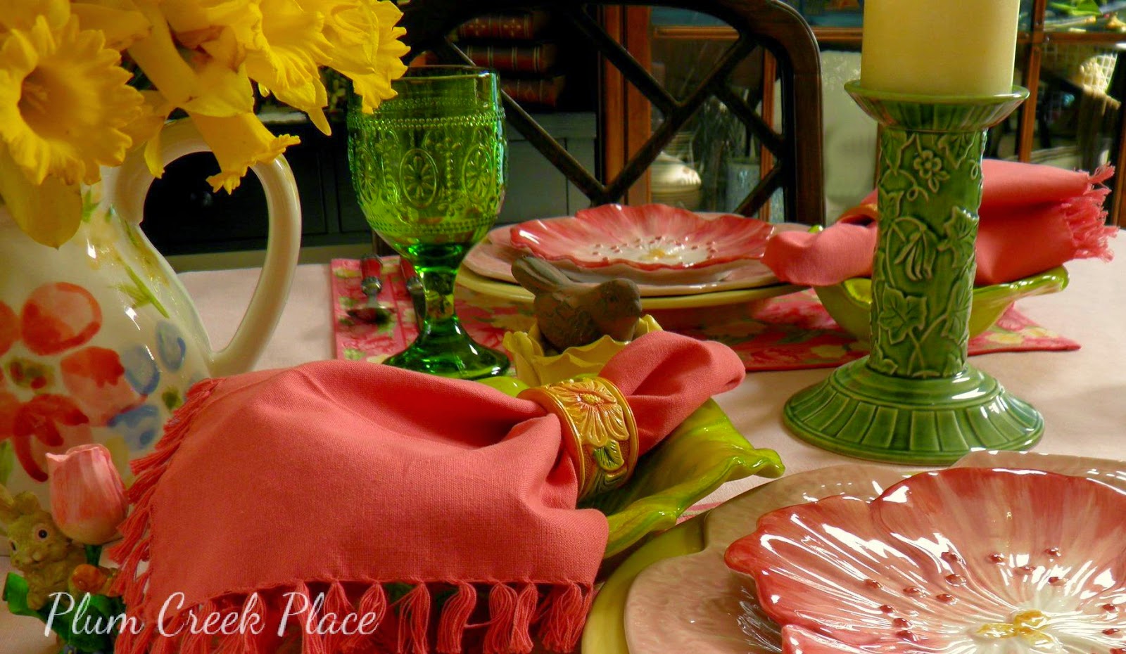 Plum Creek Place: Pink Petals April Inspired Tablescape