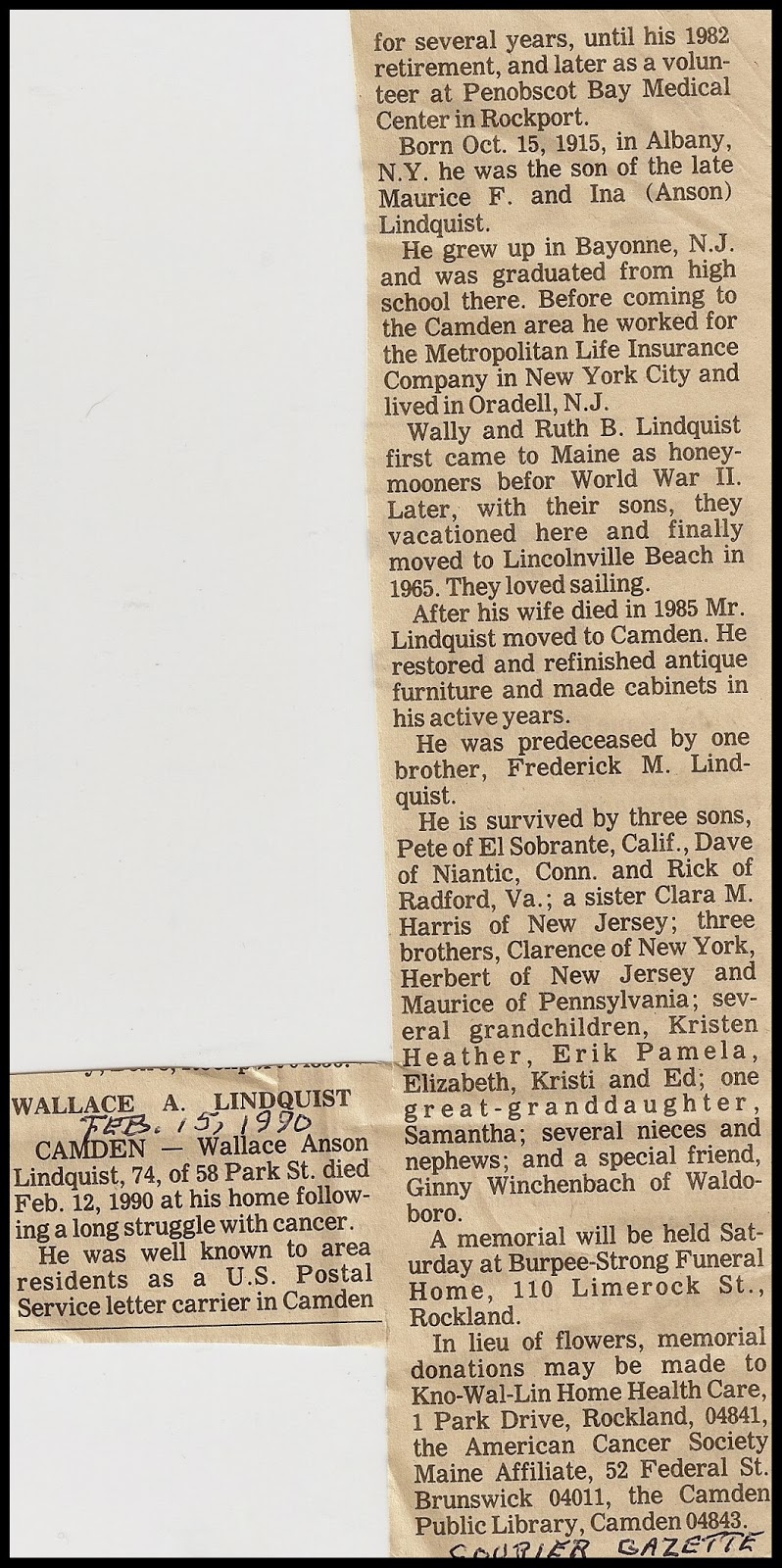 LINDQUIST/BERRY: A Family Research Project: LINDQUIST/ ANSON Connection ...