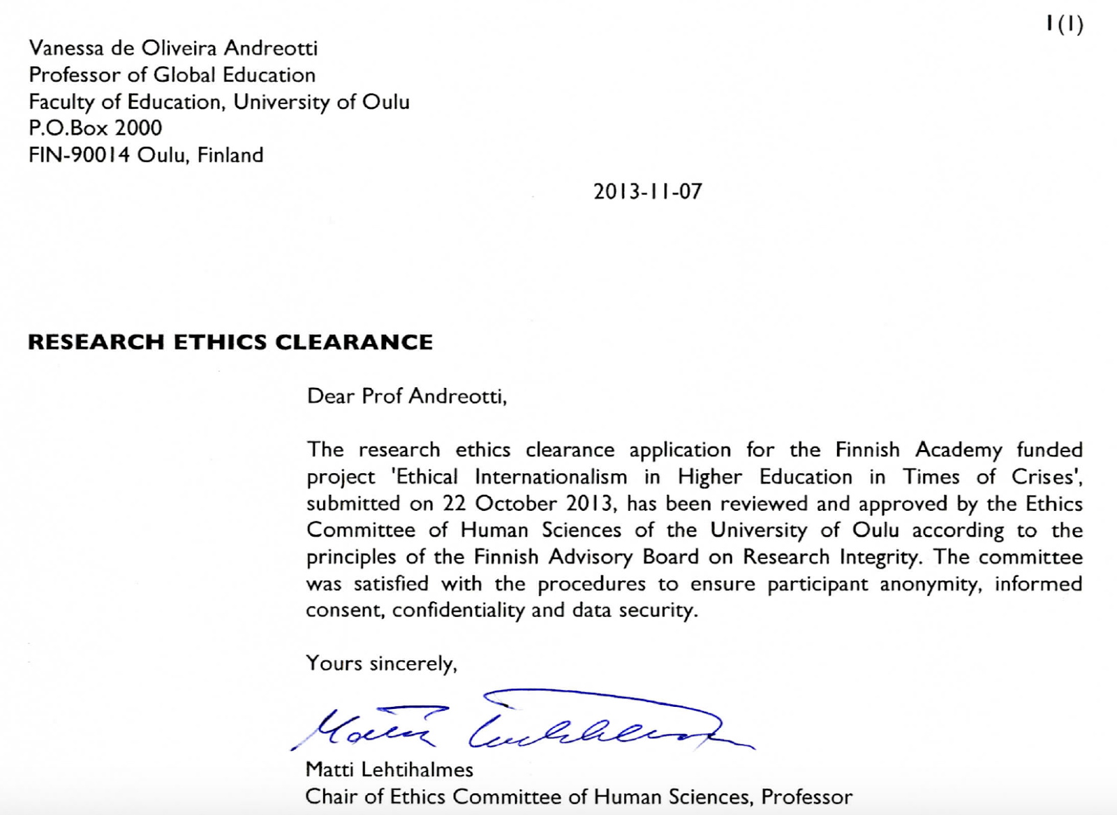 Ethical Internationalism in Higher Education Research Project: Ethics ...