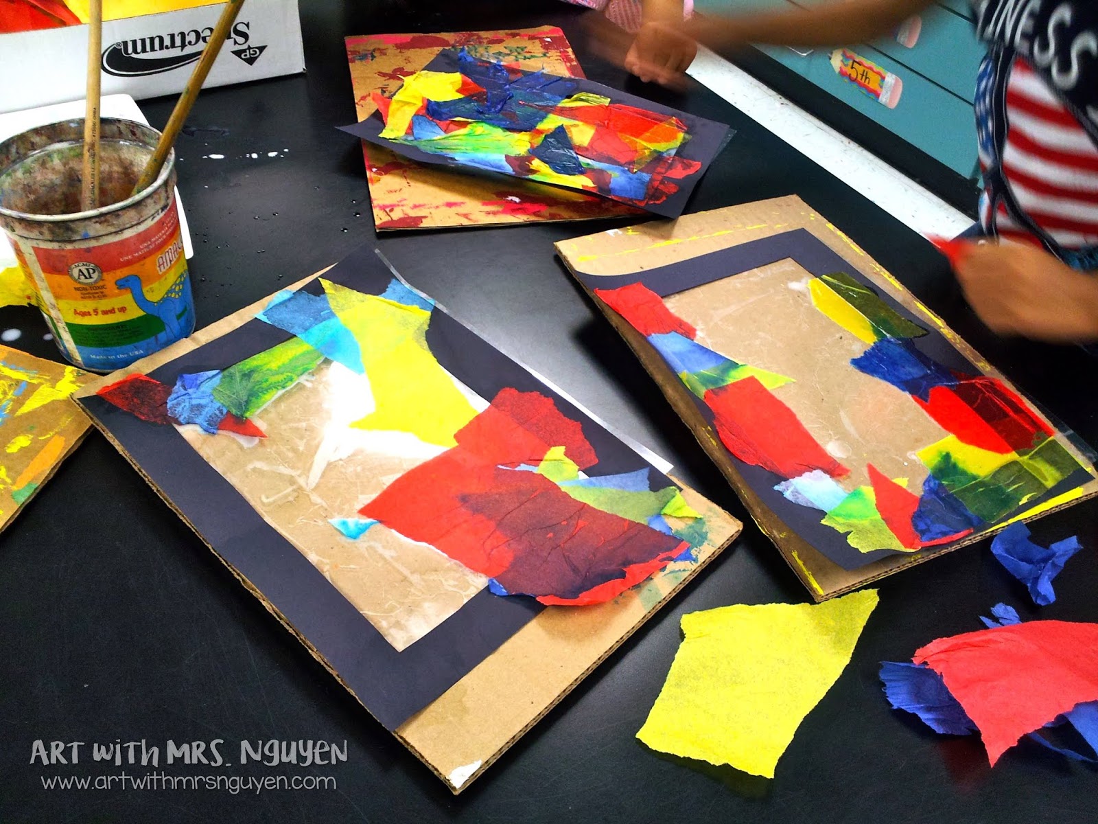 Delaunay Tissue Paper Collage (1st) | Art with Mrs. Nguyen