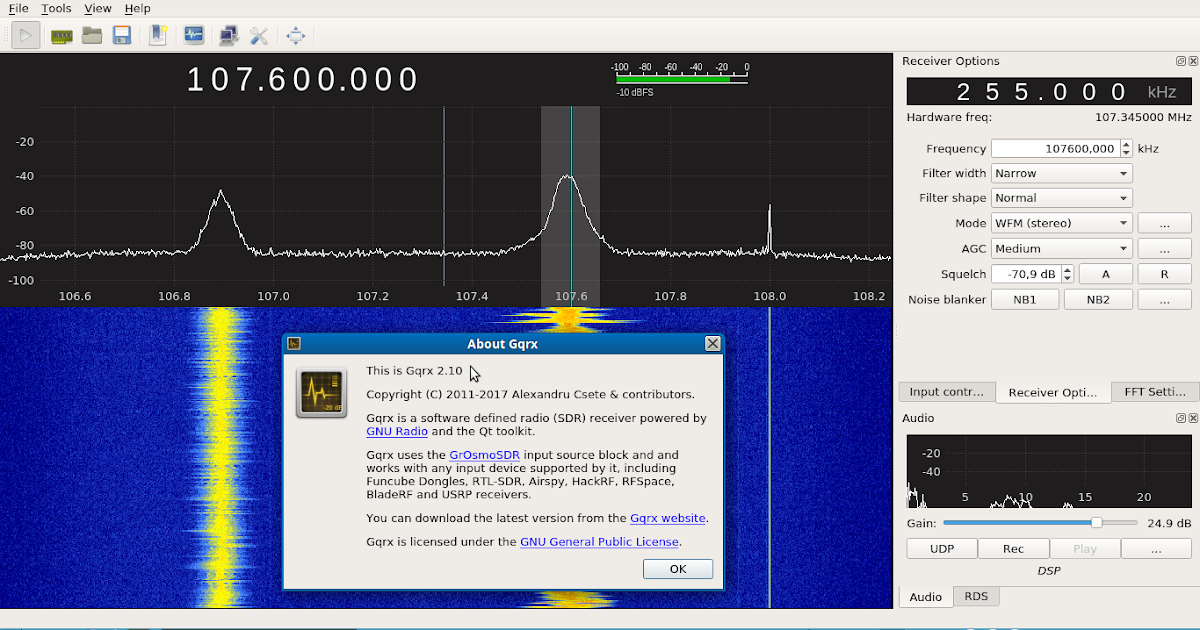 Antenna80x: RTL-SDR приемник в Ubuntu
