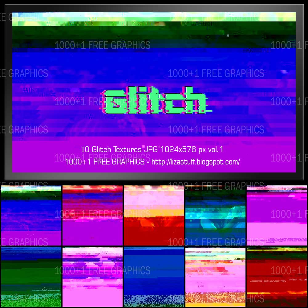 10 Glitch Textures Vol.1 | Στάλες στο γαλάζιο