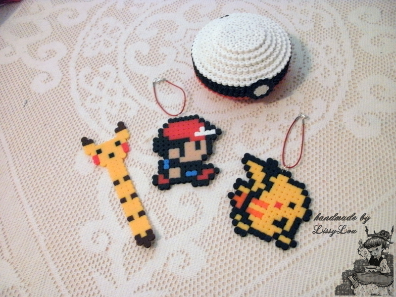 Handmade by Lissy Lou: Pokémon Pikachu Bookmark & Ash + Pikachu Key ...