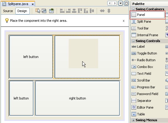 NETBEANS: JAVA DESKTOP TUTORIAL: 006. CONTAINER: JSPLITPANE BY NETBEANS