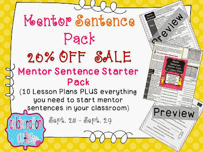 Collaboration Cuties: Mentor Sentence Starter Pack Winners and Sale ...