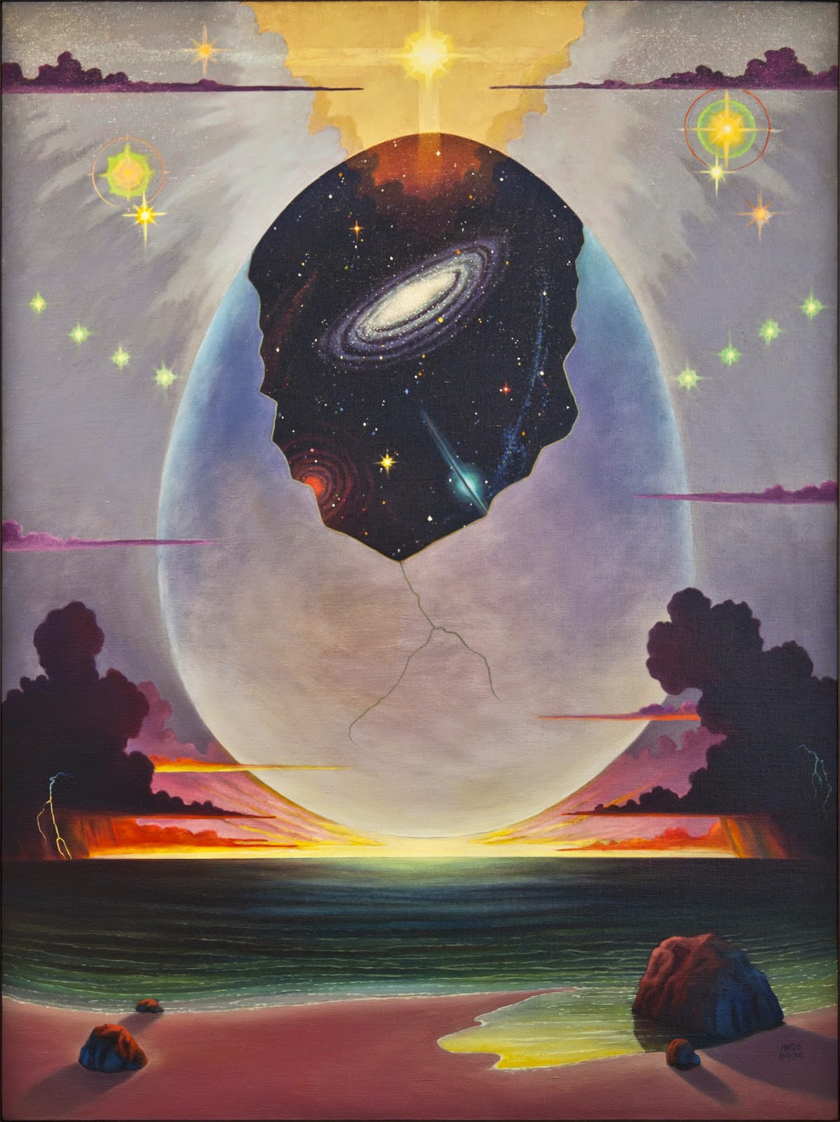 Hellion Magazine: INGO SWANN Cosmic Egg, 1994 Oil on canvas 59 x 44 ...