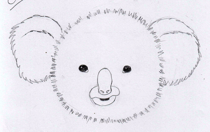 Weekly : Doodles and tuts: Drawspace: Lesson CO3 - How to draw a Koala.