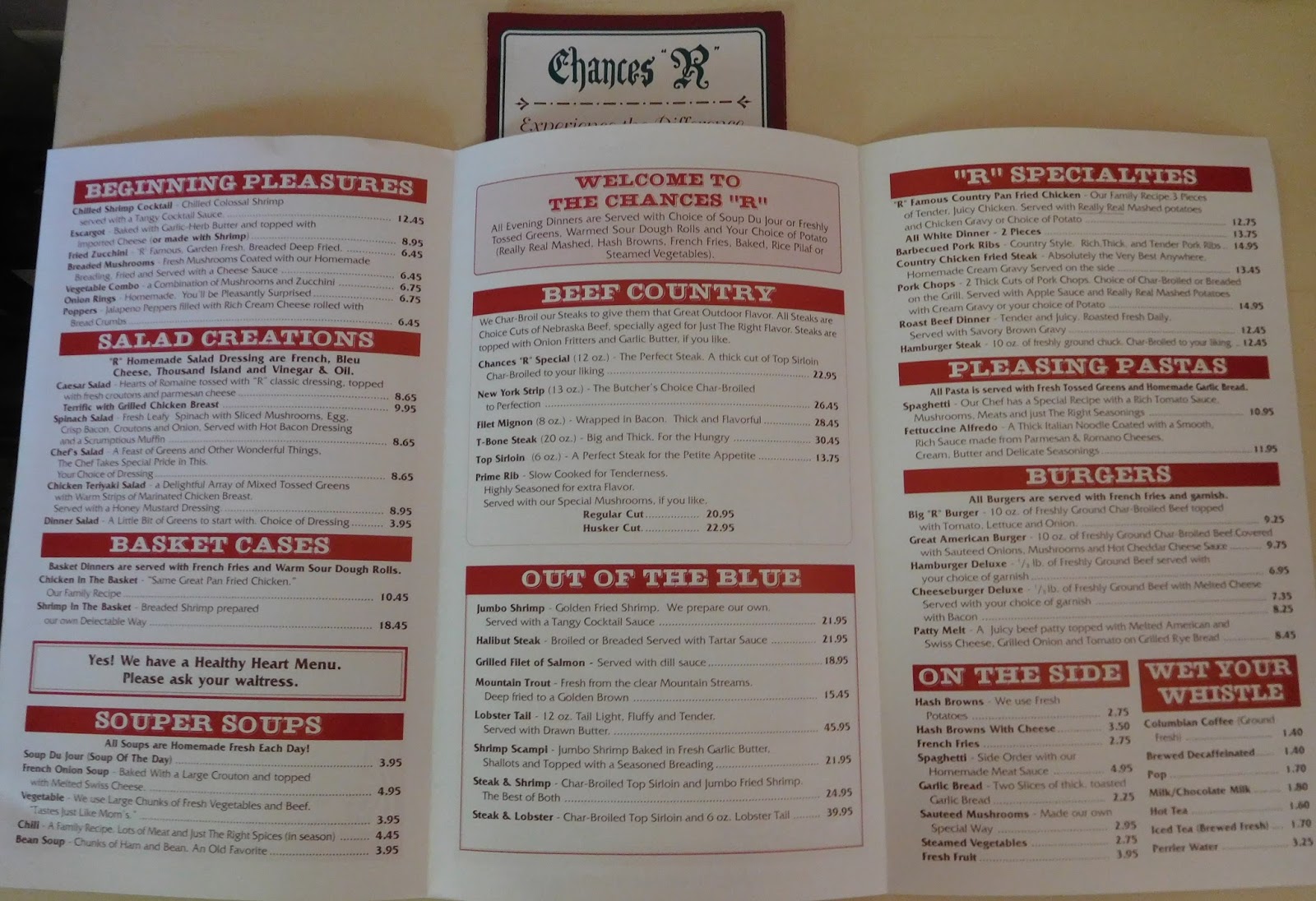 CHANCES R.....: Chances "R" There's A Restaurant