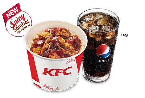 KFC Spicy Sambal Rice Bucket Food Review ~ Pixel Treats
