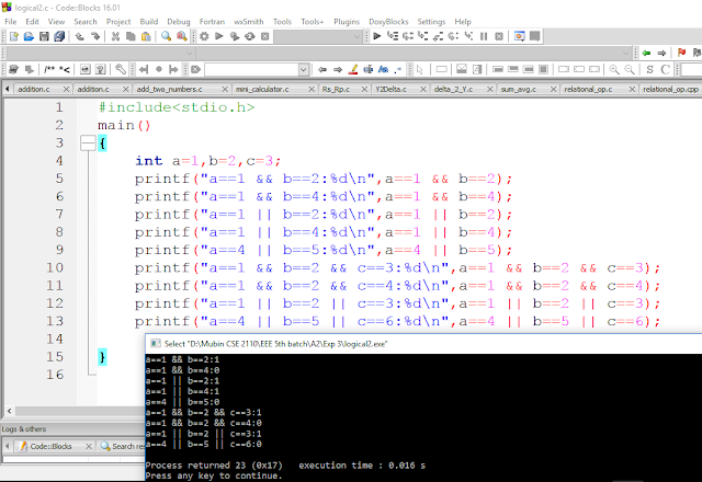 Black-White Mubin | মুবিনের রাফখাতা: C programming:Simple C Codes with output