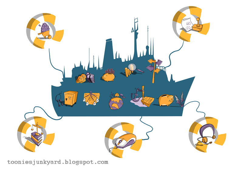 Toonie's Junkyard: Illustrations for IDFC