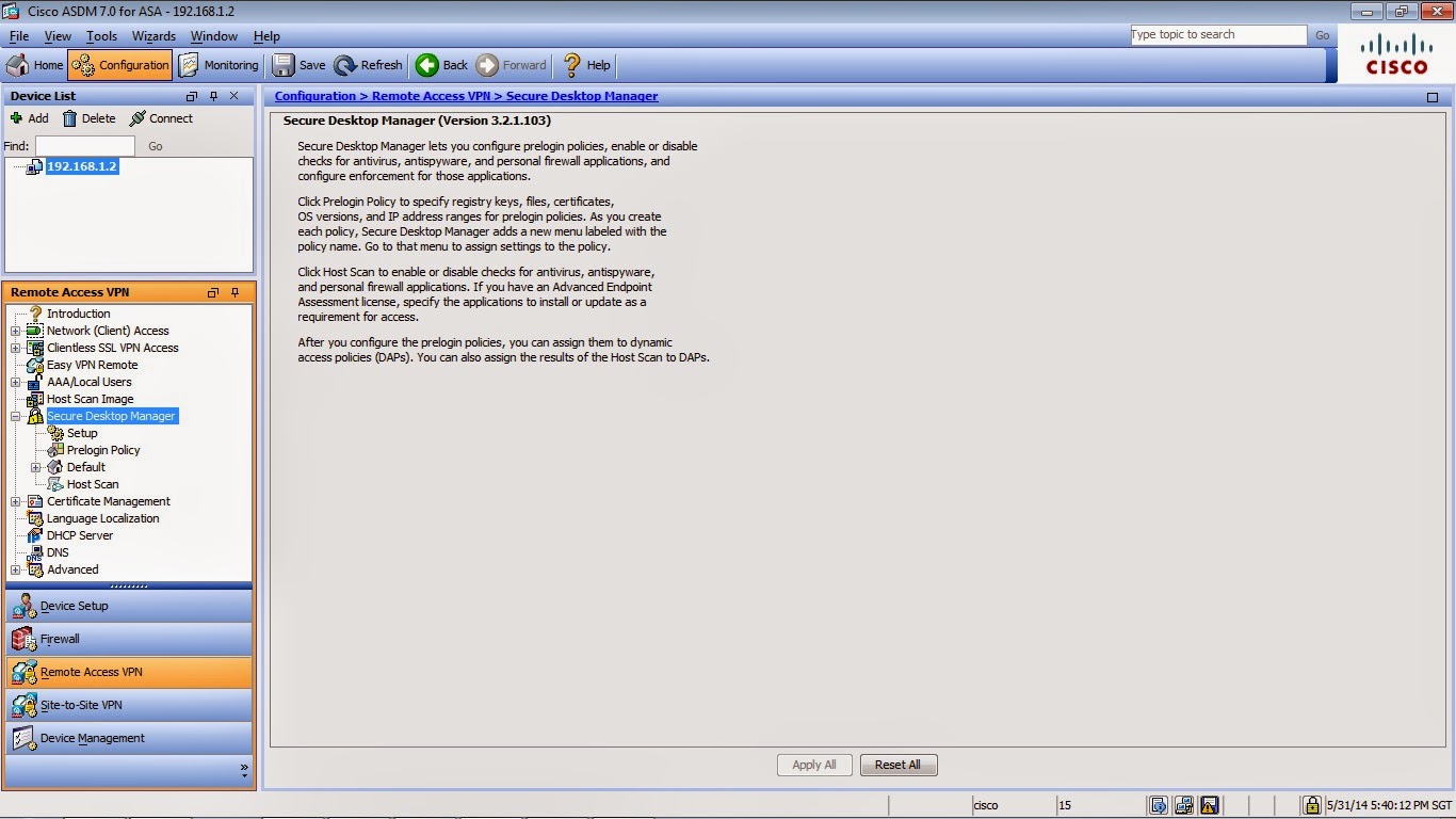 My Network Security Journal: Cisco Secure Desktop (CSD) on ASA