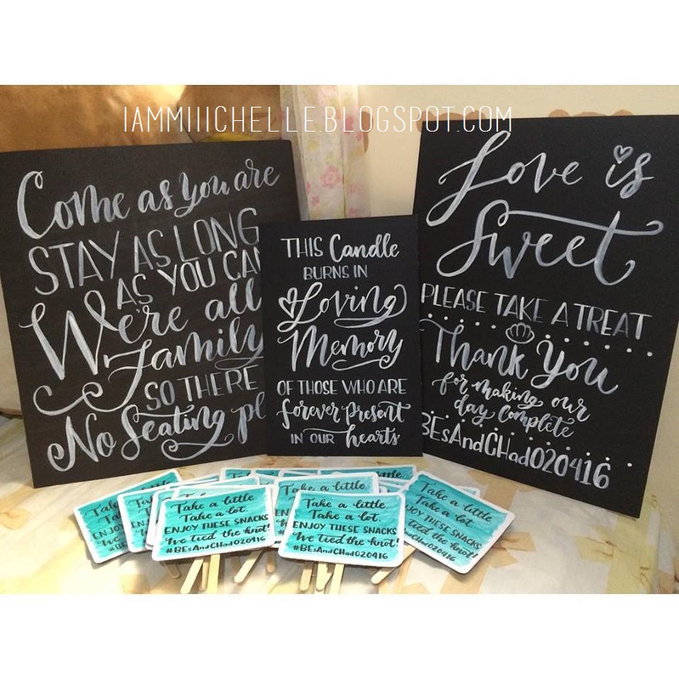 My First Commissioned Artwork: Wedding Signage - Michelle Ann's Blog