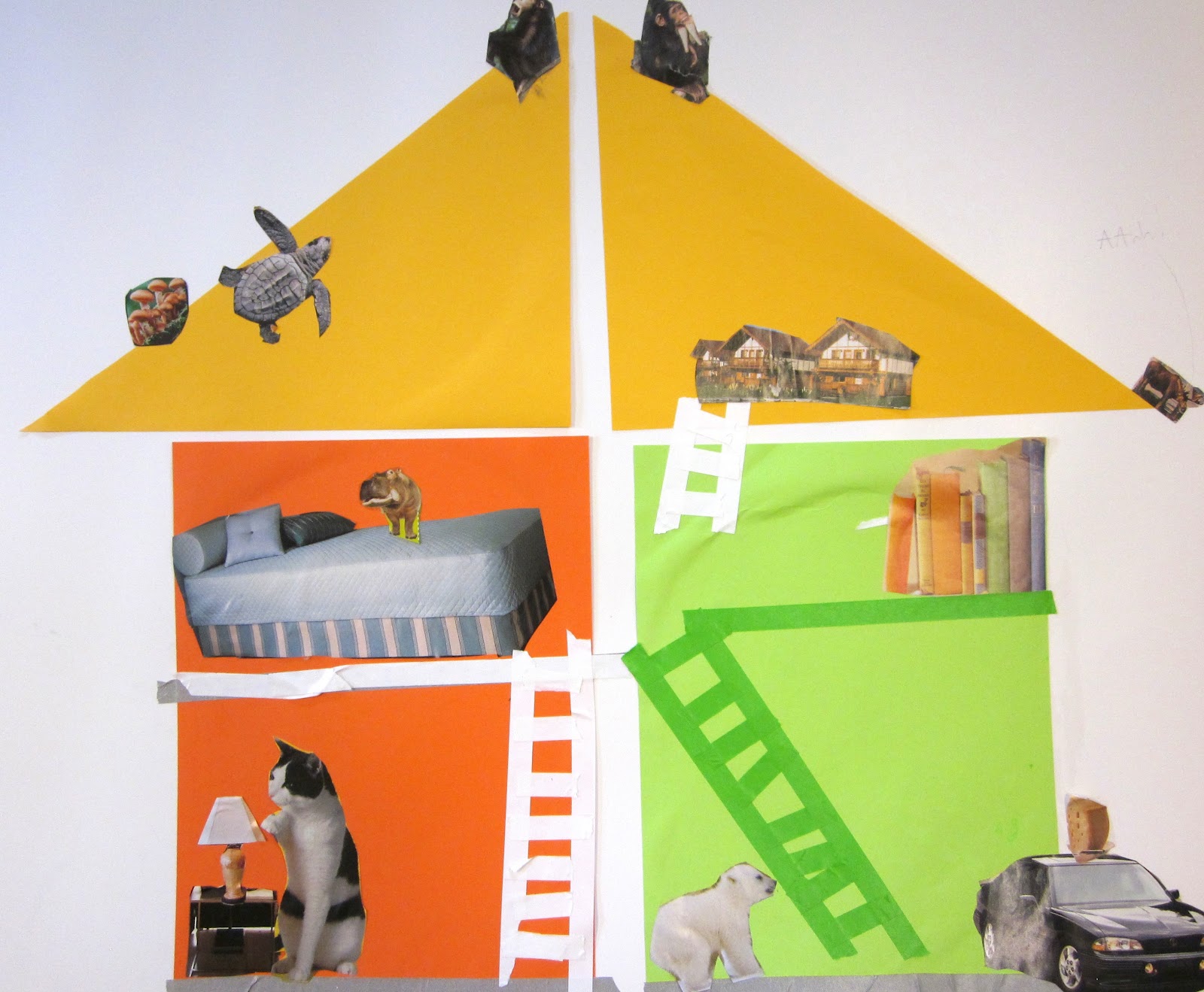 Art is Basic-- Art Teacher Blog: Surreal House Collages