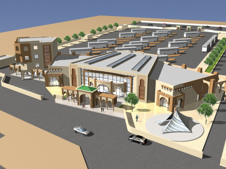 Exemple de métré et plans DWG d'une gare routière