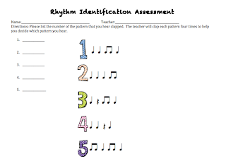 Treble in the Classroom: 5 Point Rhythm Assessments