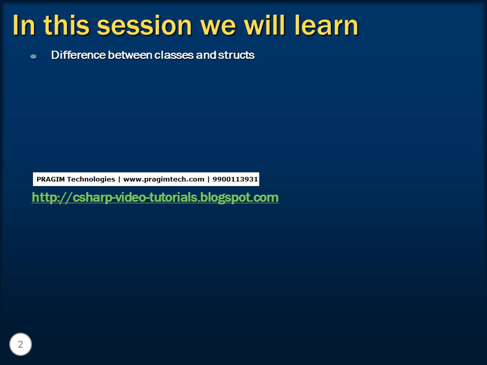 Sql Server And C Video Tutorial Part 29 Difference Between Classes And Structs