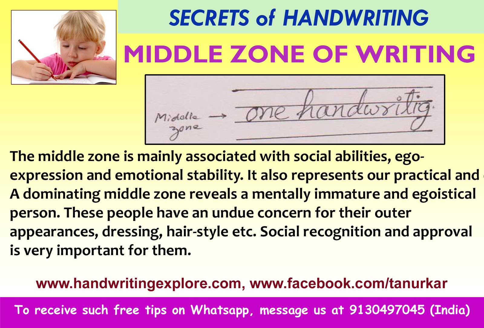 Handwriting Analysis: Middle Zone of Handwriting