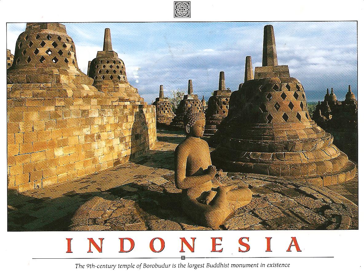 MY POSTCARD-PAGE: INDONESIA ~Java-Temple of Borobudur-UNESCO~