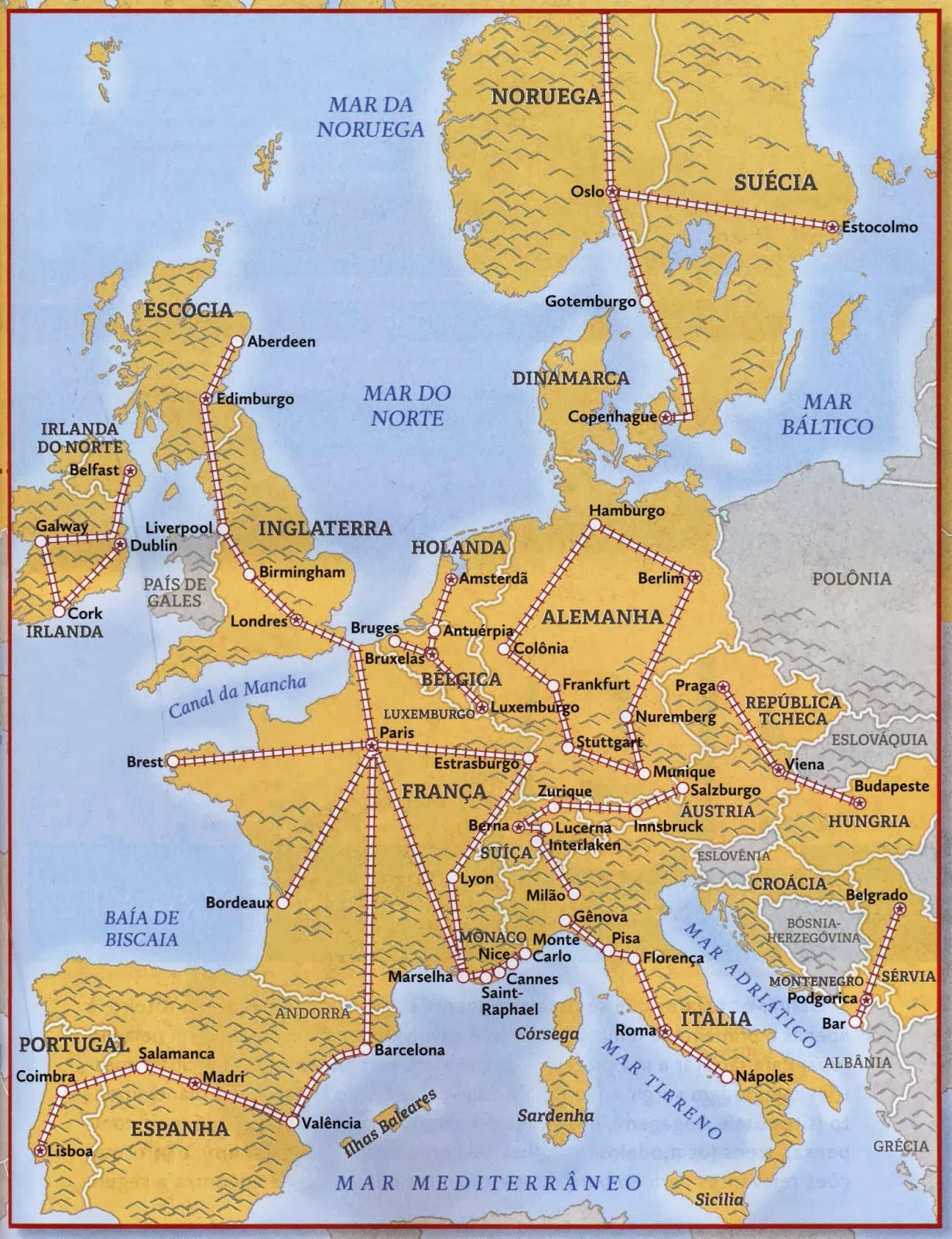 Mapa Dos Trens Da Europa - FDPLEARN