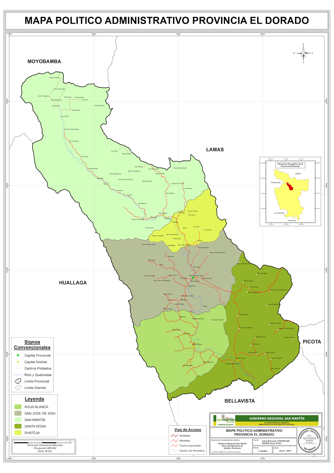 DISTRITO DE AGUA BLANCA - EL DORADO - SAN MARTIN: 2016