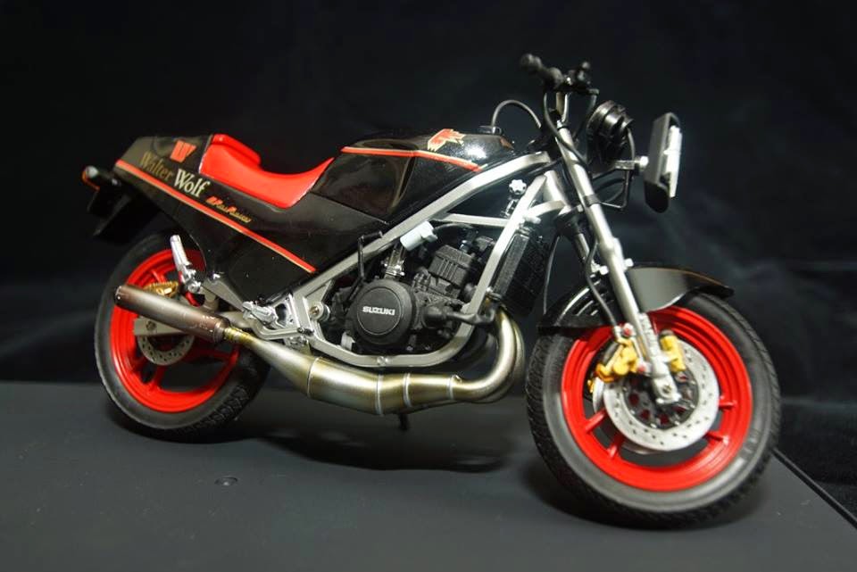 Only One Hobby: 專業 模型電單車 雙星 TAMIYA SUZUKI 1比12 RG 250 walter wolf special version 完成