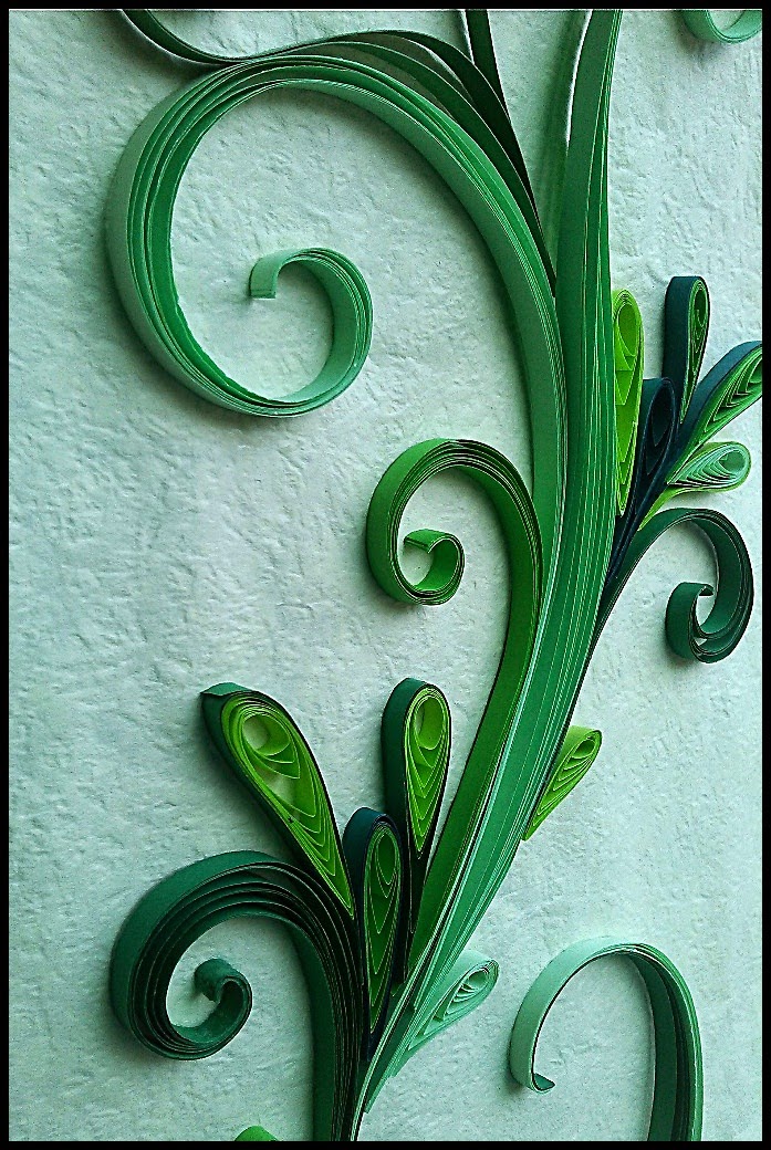 ...A ROOM FOR MY PAPER QUILLING: QUILLING ON SHADES OF GREEN