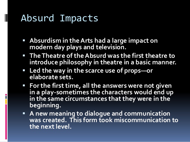English Literature : What is Theater of Absurd?