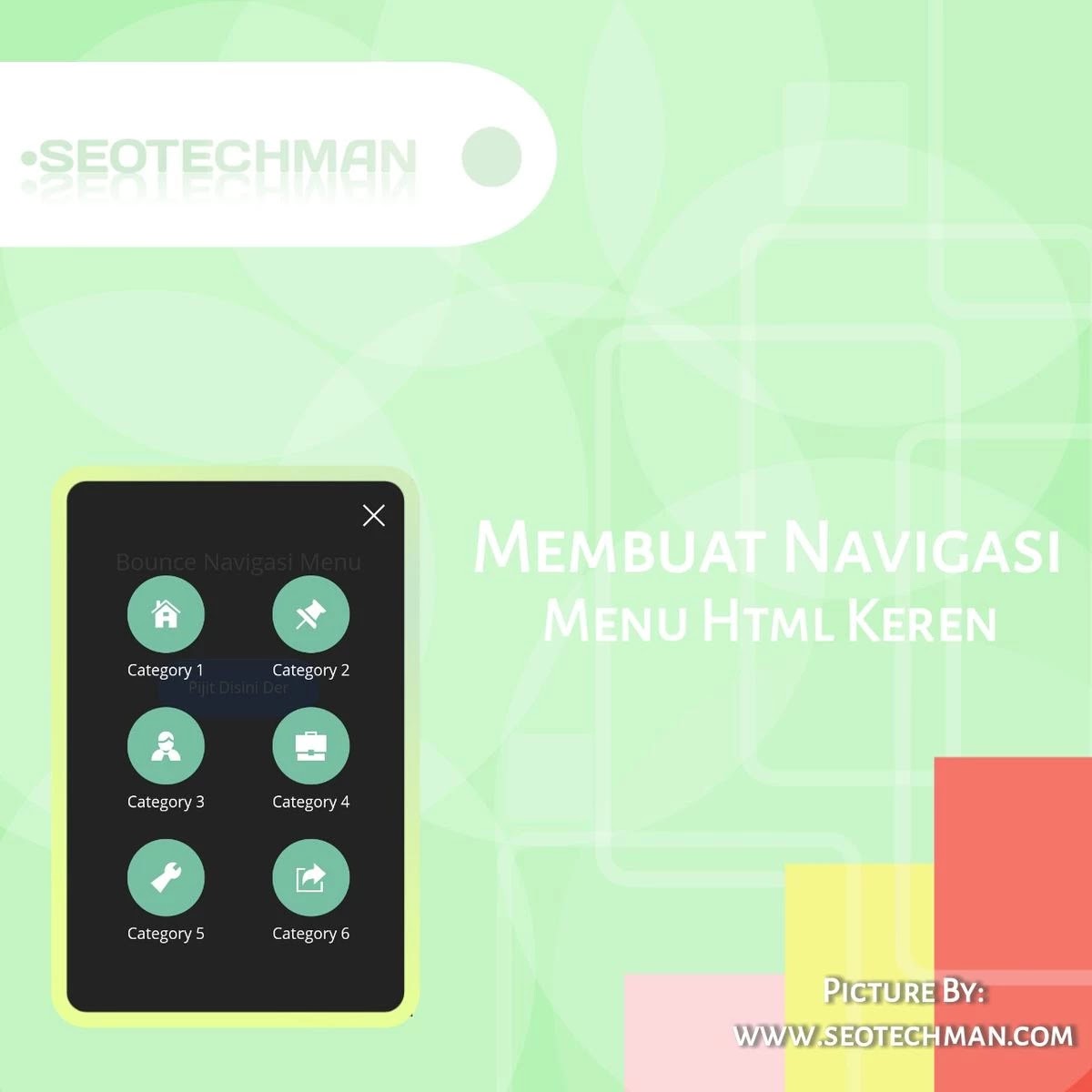 Tutorial Membuat Menu Navigasi Html Keren Dengan Efek Modal Seotechman