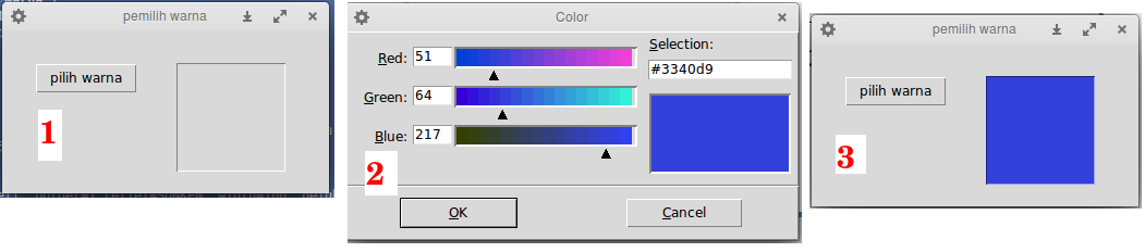 Cara Membuat Color Chooser Pemilih Warna Di Tkinter ~ Belajar Python