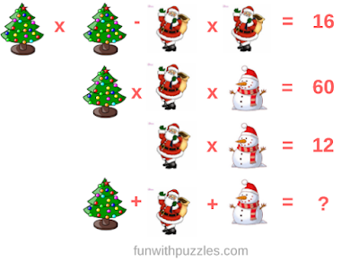 Mathematics Picture Equations Brain Teasers with Answers