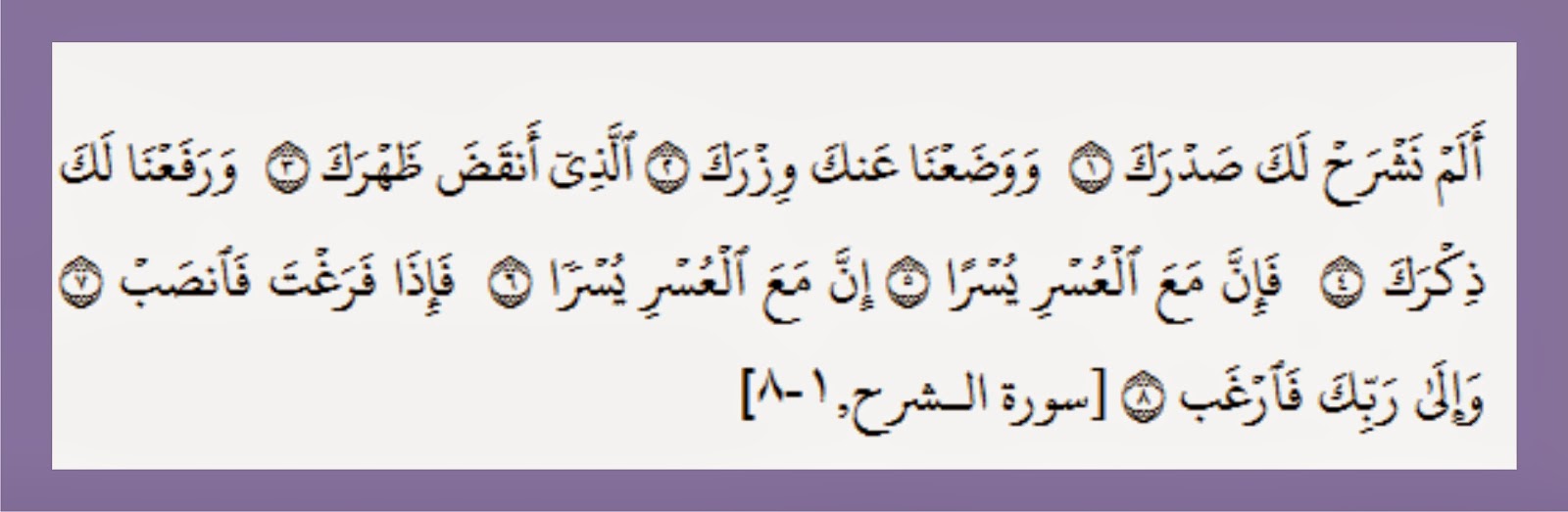 Bacaan Surah Ash Sharh dan Artinya