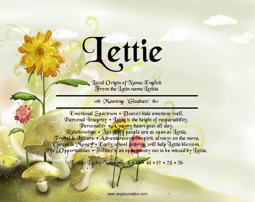 Lettie | Unique Names