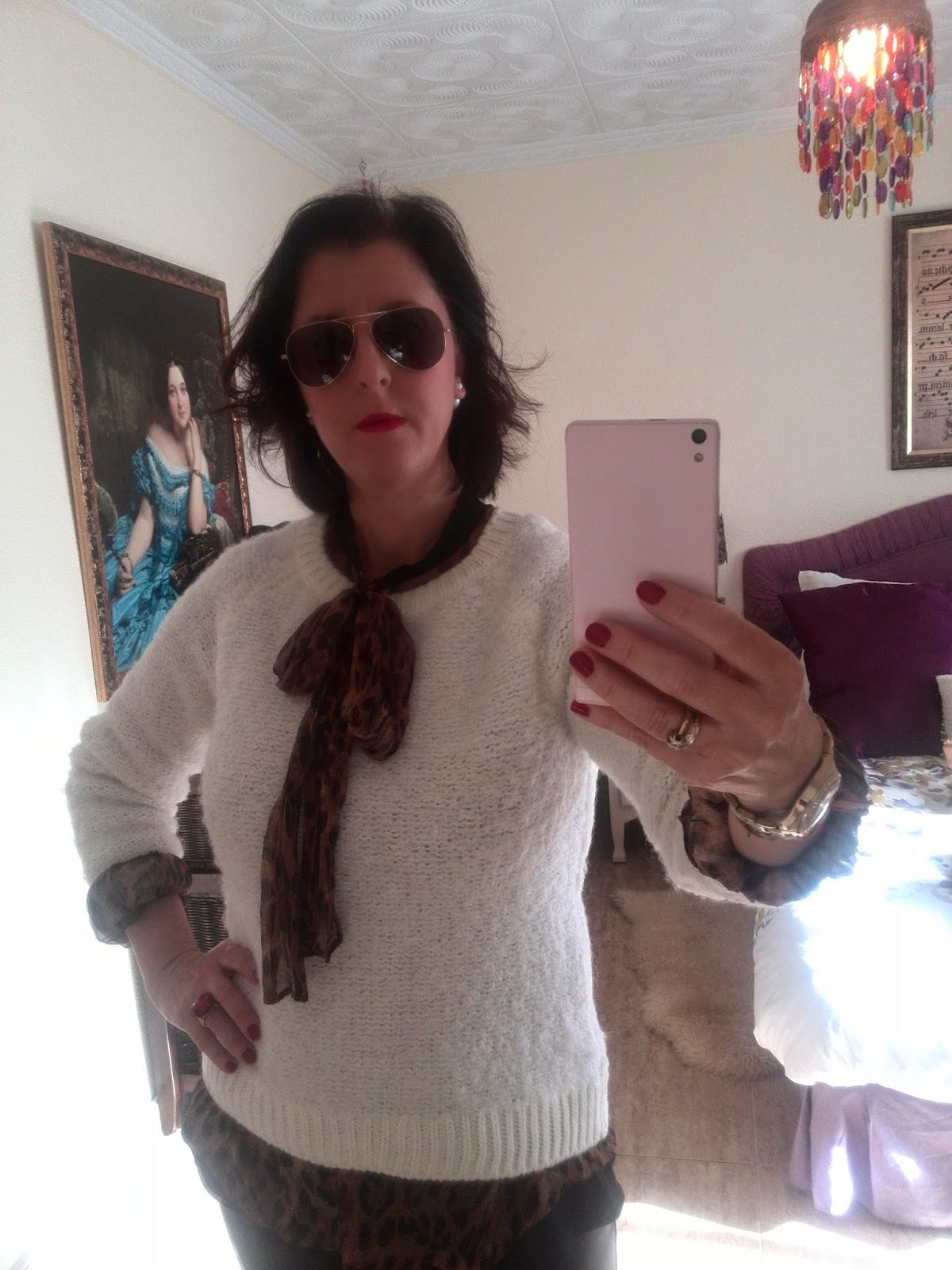 BY MJDM: Leopardo y un toque de rojo - Leopard and a touch of red