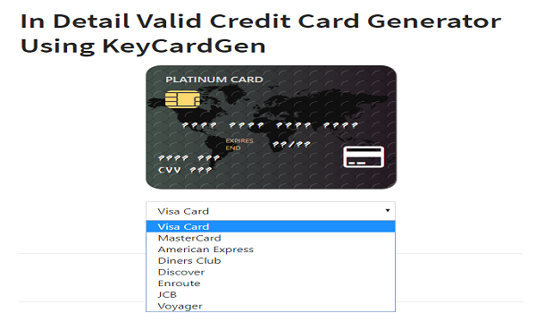 Best Credit Card Generator With CVV 2019