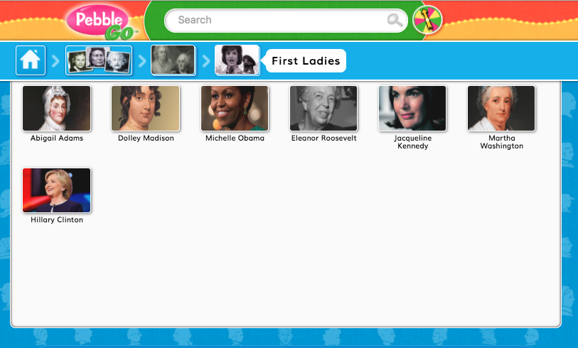 The Library Voice: PebbleGo Biographies Includes All Of Our Presidents ...