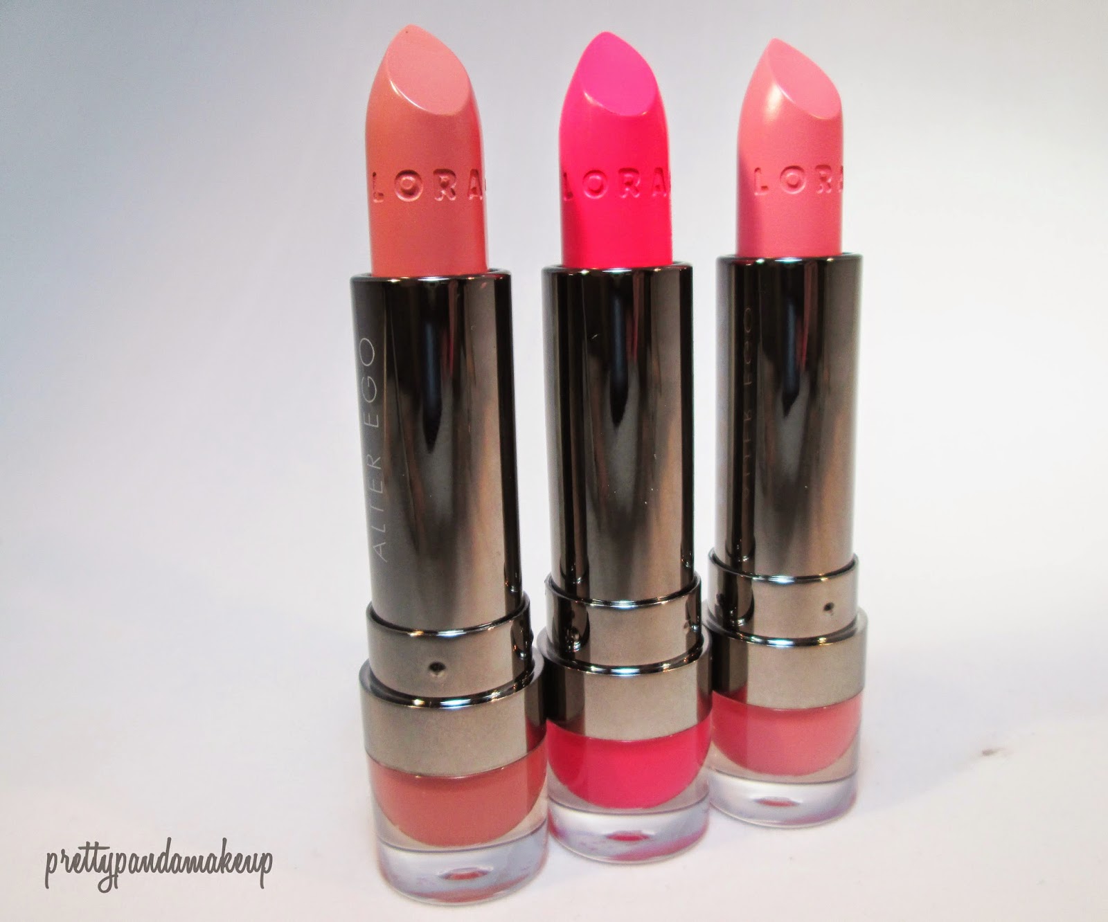 PrettyPanda: Lorac Alter Ego Lipsticks in Duchess, Show Girl, and Girl ...