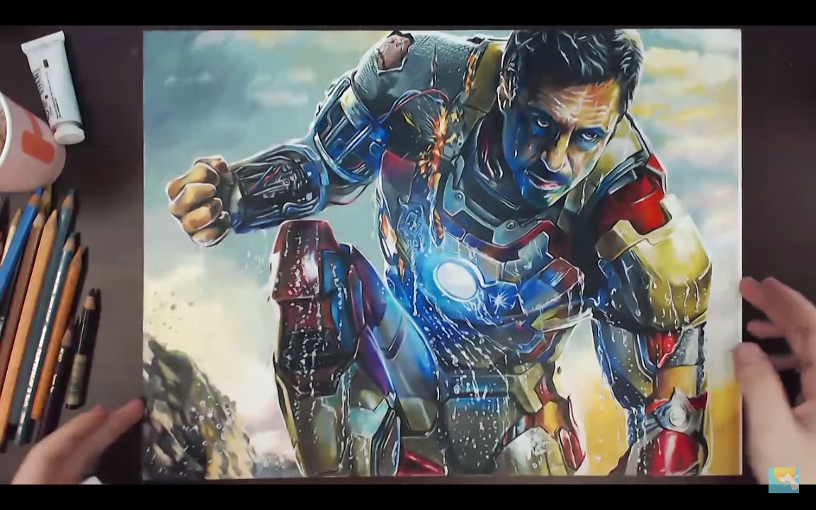 #IronManFan: Colored Pencil Drawing of Iron Man (Robert Downey Jr.) by ...