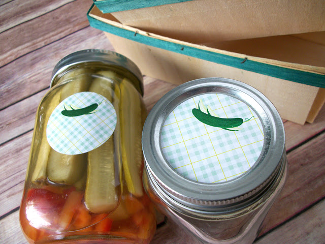 Colorful Adhesive Canning Jar Labels: Pickles Canning Jar Labels for ...
