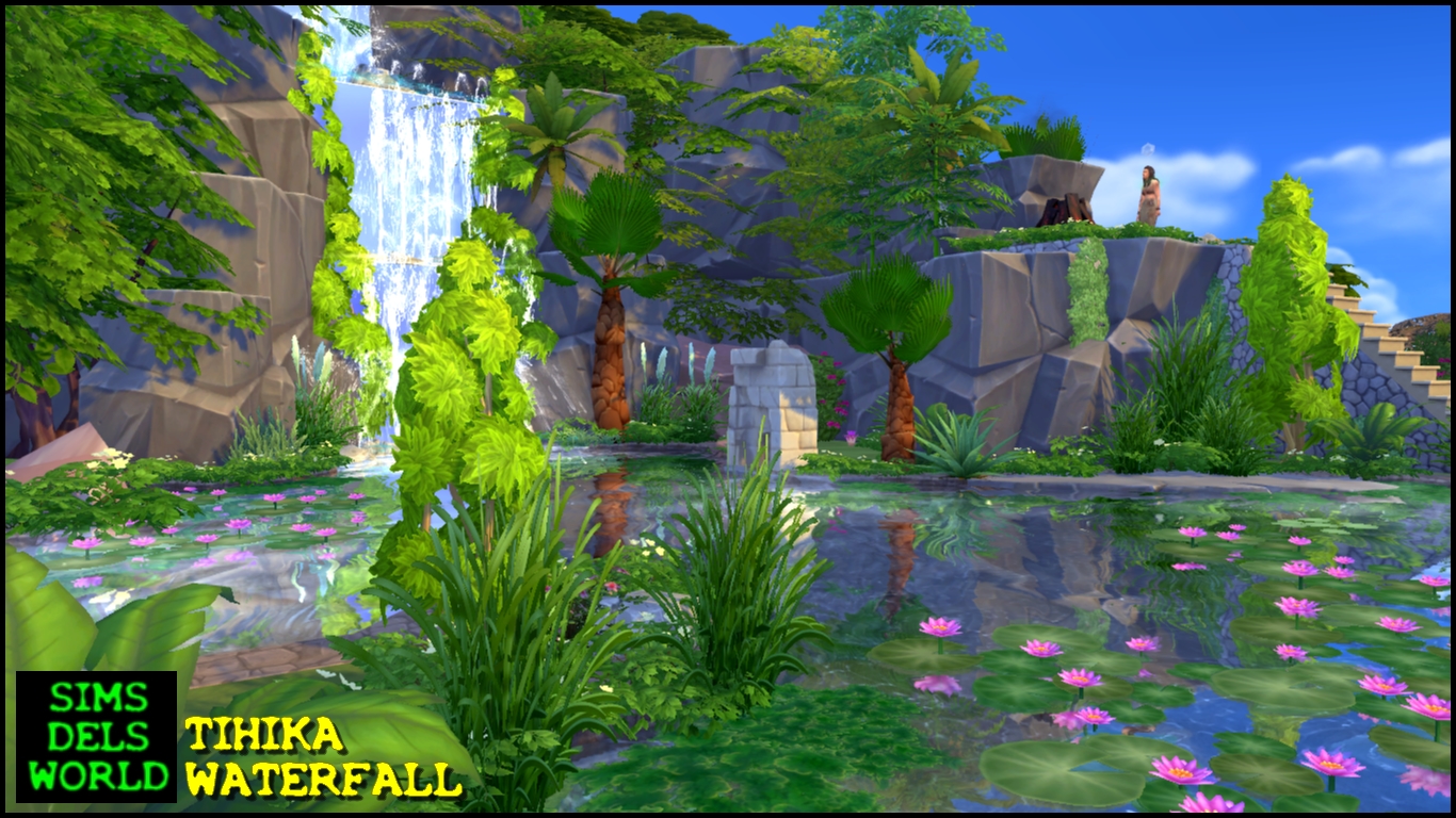 SimsDelsWorld: The Sims 4 - Lost World : Tihika Waterfall