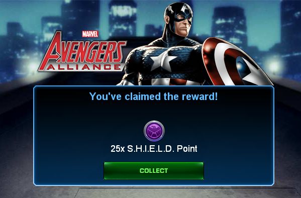Marvel Avengers Alliance: 50 SHIELD Points